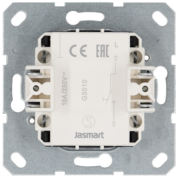 Звонковый механизм 10A 250V~ с накладкой, цвет Антрацит, G3010B ...